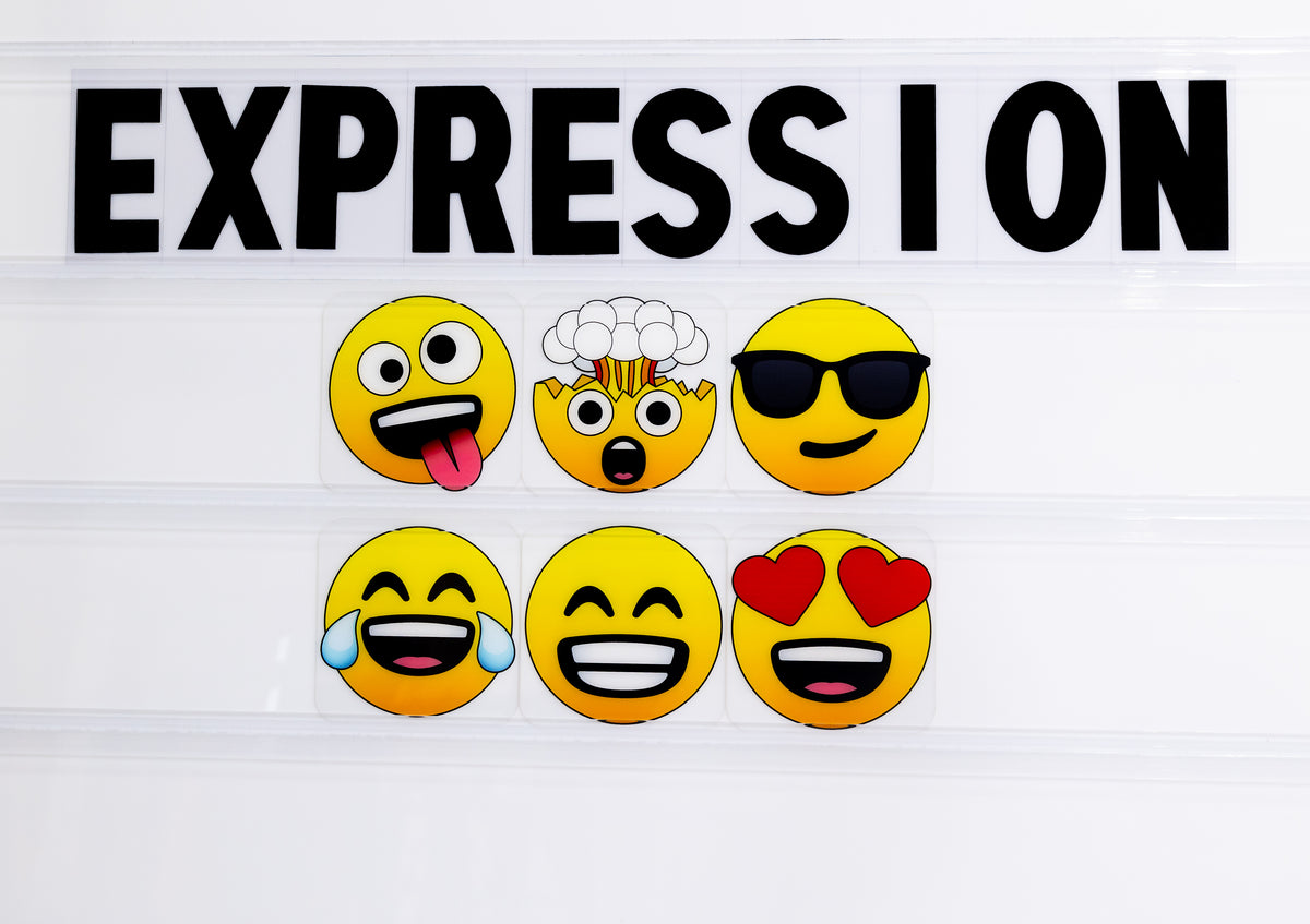 Expression Pack - Changeable Emoji Panels (6) For Your Marquee Sign ...